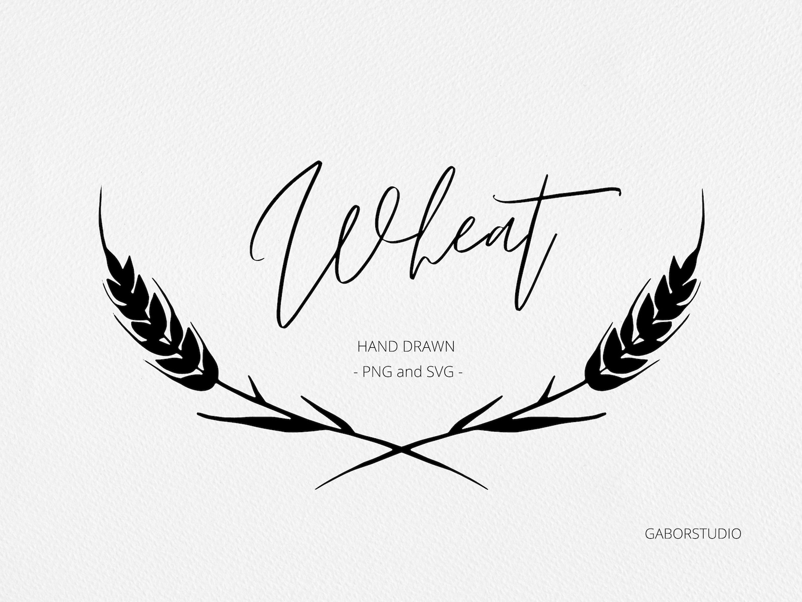 Wheat Frame SVG, Monogram, Hand Drawn, Emblem, Cricut Cut File, Logo ...