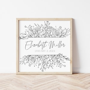 Botanical Split Frame SVG, Engraving, Glowforge, Wild Flower Frame ...