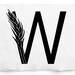 Wheat W SVG Graphic, Hand Drawn Letter W Monogram, Logo Design, Solid ...