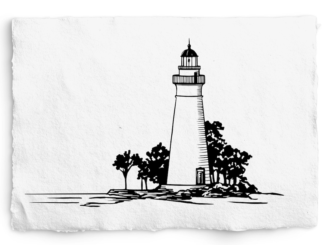 Lighthouse Landscape SVG Graphic, Marblehead Lighthouse, Laser ...