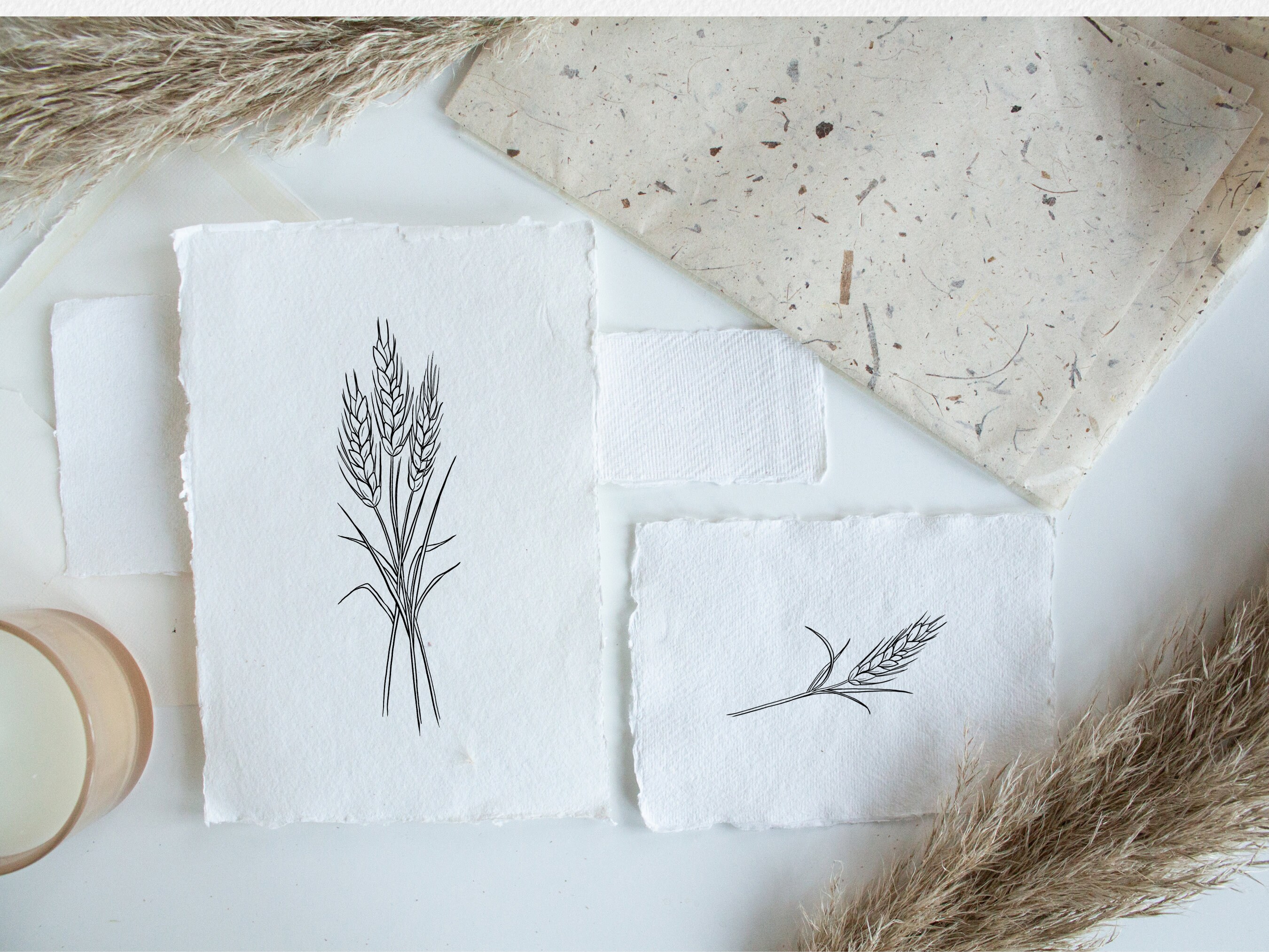 Wheat Bundle SVG 4 Individual Wheat Elements Harvest Wheat | Etsy Canada