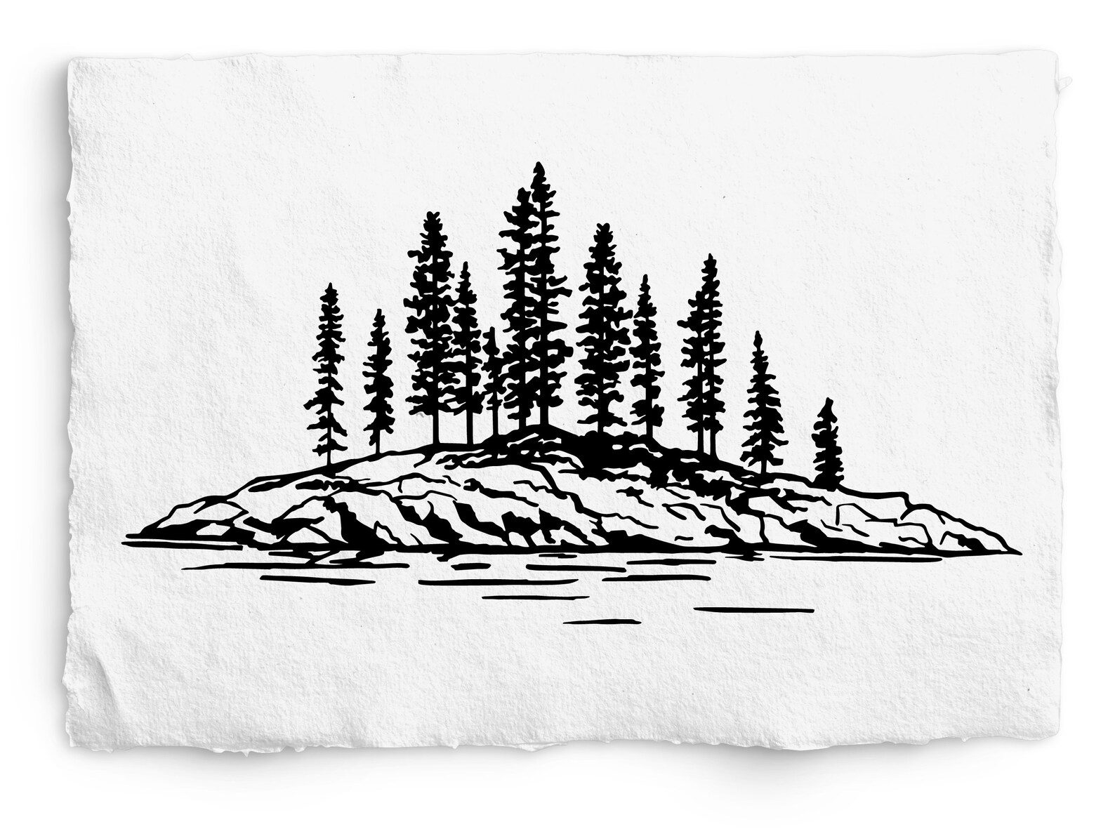 Lake Minnewanka SVG Banff National Park Tree Border Lake - Etsy Canada