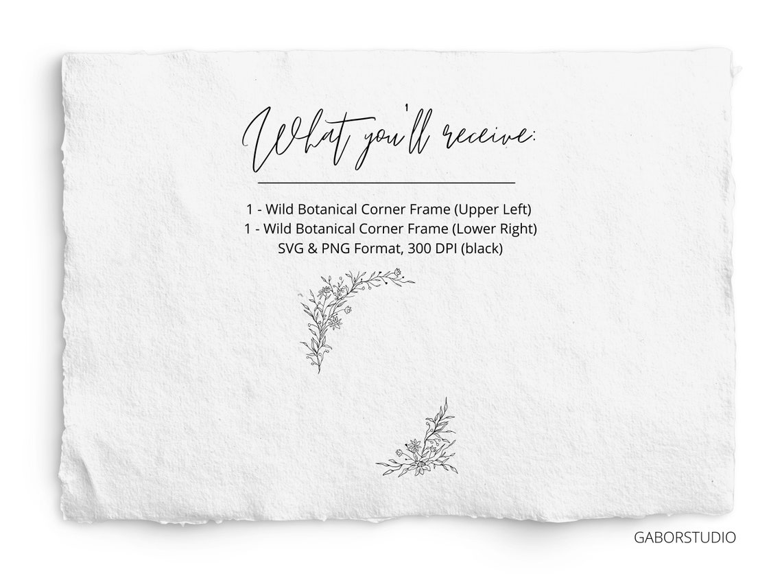 Corner Frame SVG Wild Flower Frame Floral Frame SVG Flower - Etsy