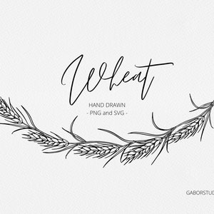 Wheat Frame SVG, Wheat Swag, Wheat Clipart, Wheat Sheaves Outline ...