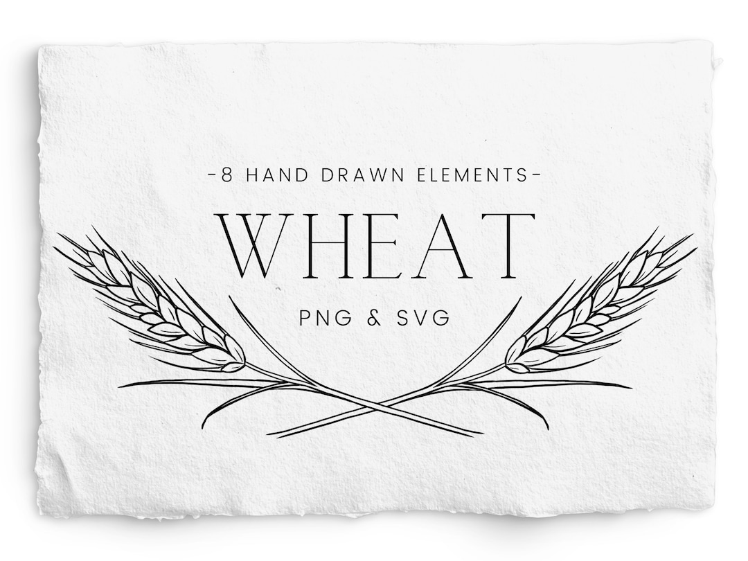 Wheat Bundle SVG, 8 Individual Wheat Elements, Harvest Wheat PNG ...