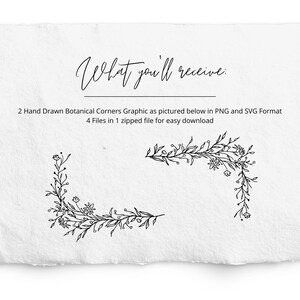 Wild Flower Corner Frame SVG, Botanical Frame for Engraving, Glowforge ...