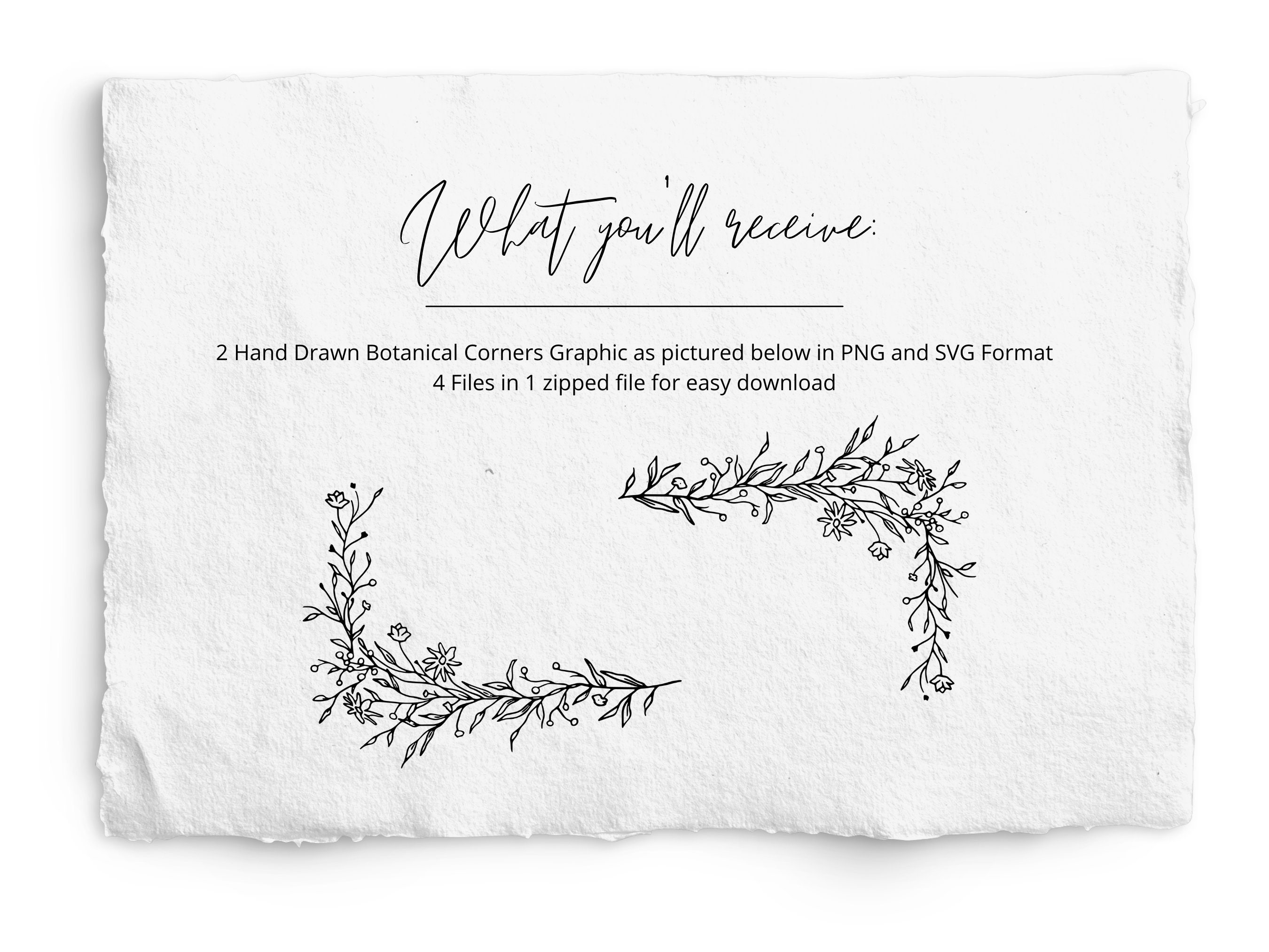 Wild Flower Corner Frame SVG Botanical Frame for Engraving - Etsy Canada