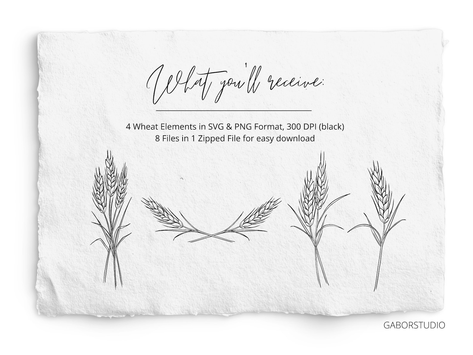 Wheat Bundle SVG 4 Individual Wheat Elements Harvest Wheat - Etsy Canada