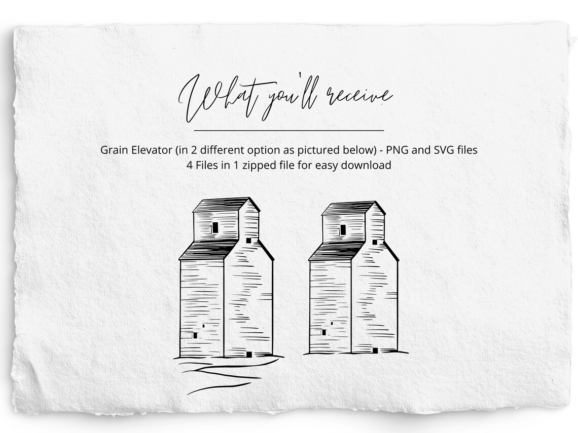 Grain Elevator SVG and PNG, Prairie Grain Elevator, Laser Engraving ...