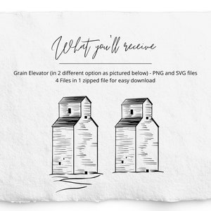 Grain Elevator SVG and PNG, Prairie Grain Elevator, Laser Engraving ...