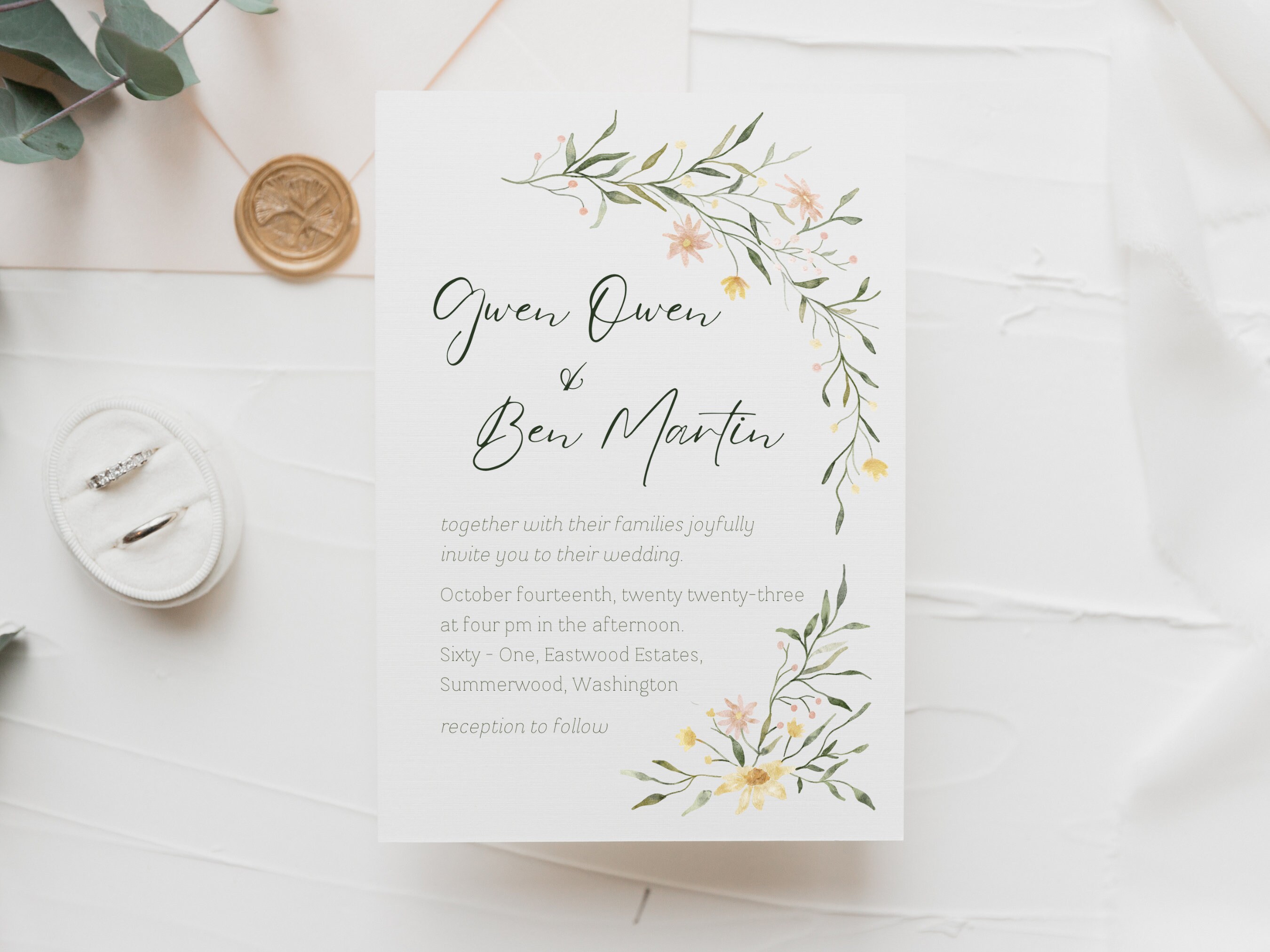 Watercolor Wildflower Corner Frame PNG, Wild Flower Frame, Flower PNG ...