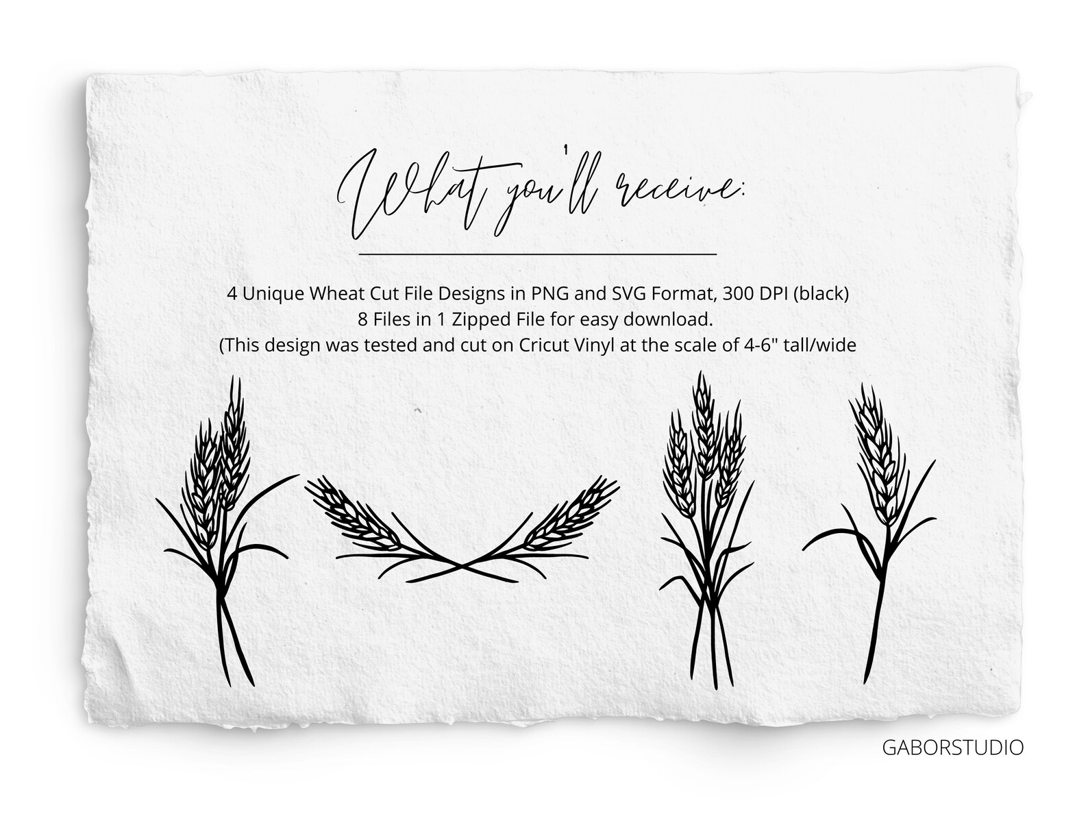 Wheat Bundle SVG, Cricut Cut Files, 4 Individual Wheat Elements, Wheat ...