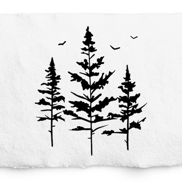 Pine Tree Stamp - Etsy