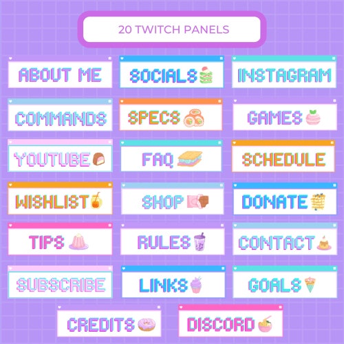 Pink Paw Toebean Twitch Panels / Cute / Kawaii / Streamer / - Etsy