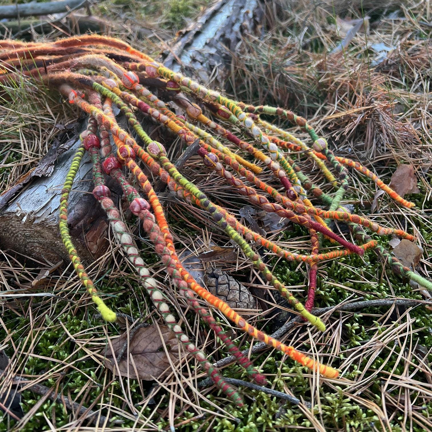 Synthetic Double Dreadlocks Decorative Set Autumn Browns 8 Pieces - Etsy