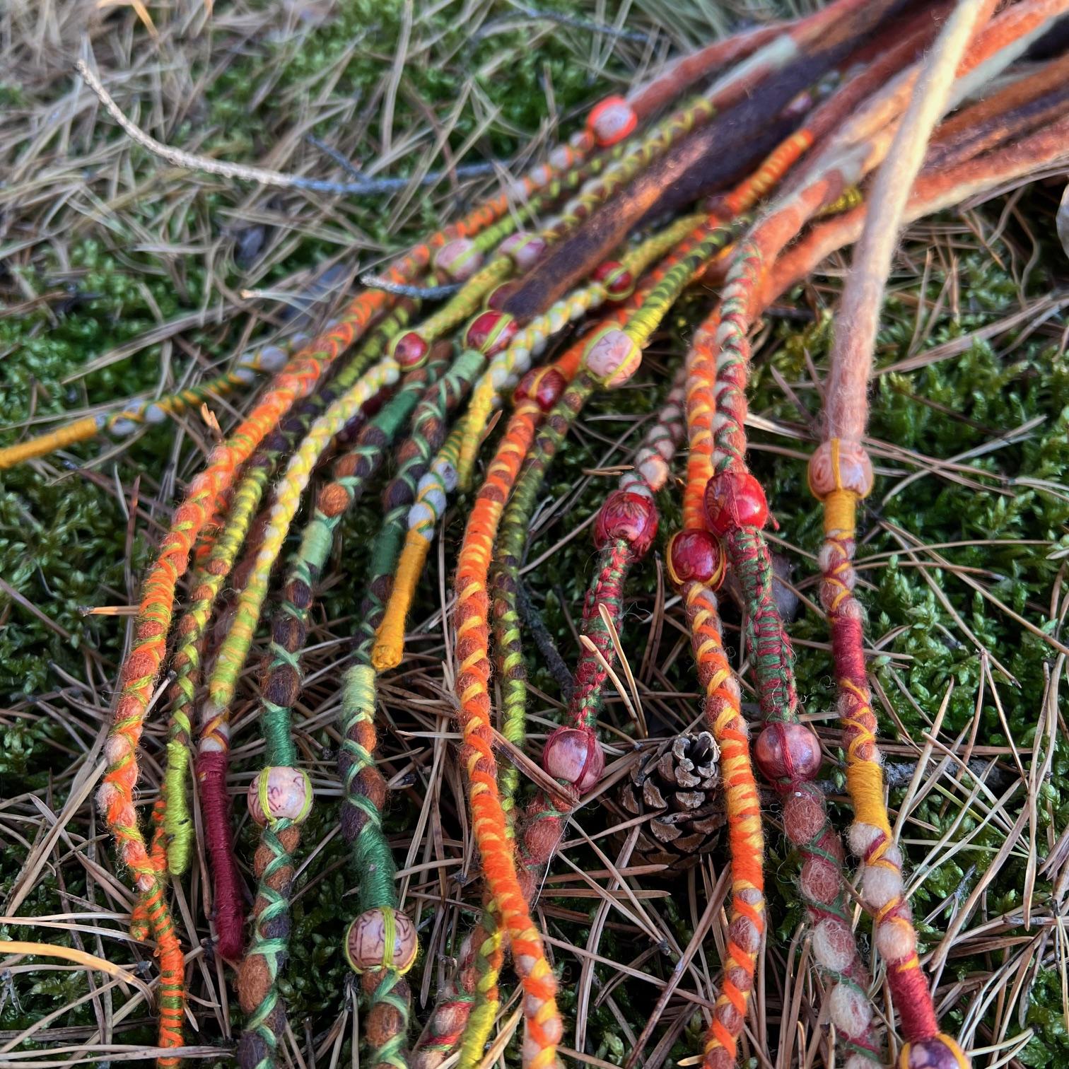 Synthetic Double Dreadlocks Decorative Set Autumn Browns 8 Pieces - Etsy