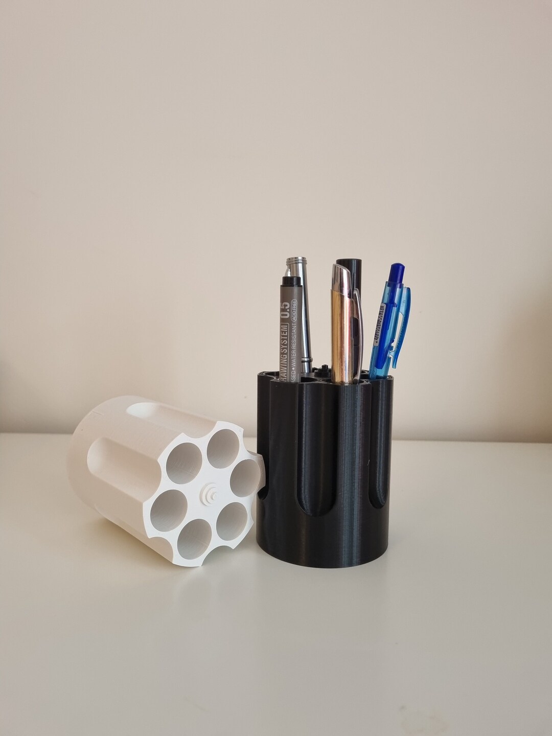 Pen, Pencil or Toothbrush Holder / Revolver Barrel Accessory / Plastic ...