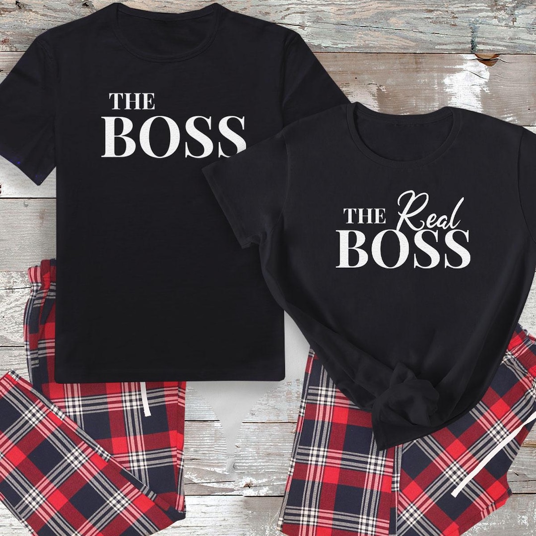 The Boss & the Real Boss Matching Pyjamas - Couples Pyjama Set, Couple ...
