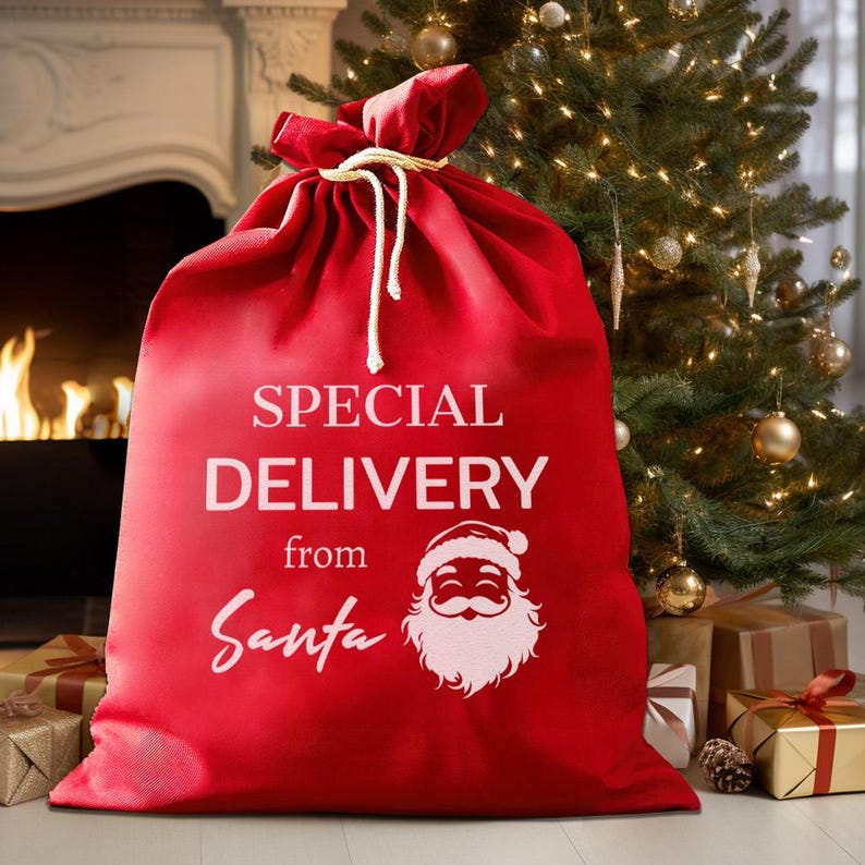 Special Delivery From Santa - Christmas Present Sack - Christmas Gift ...