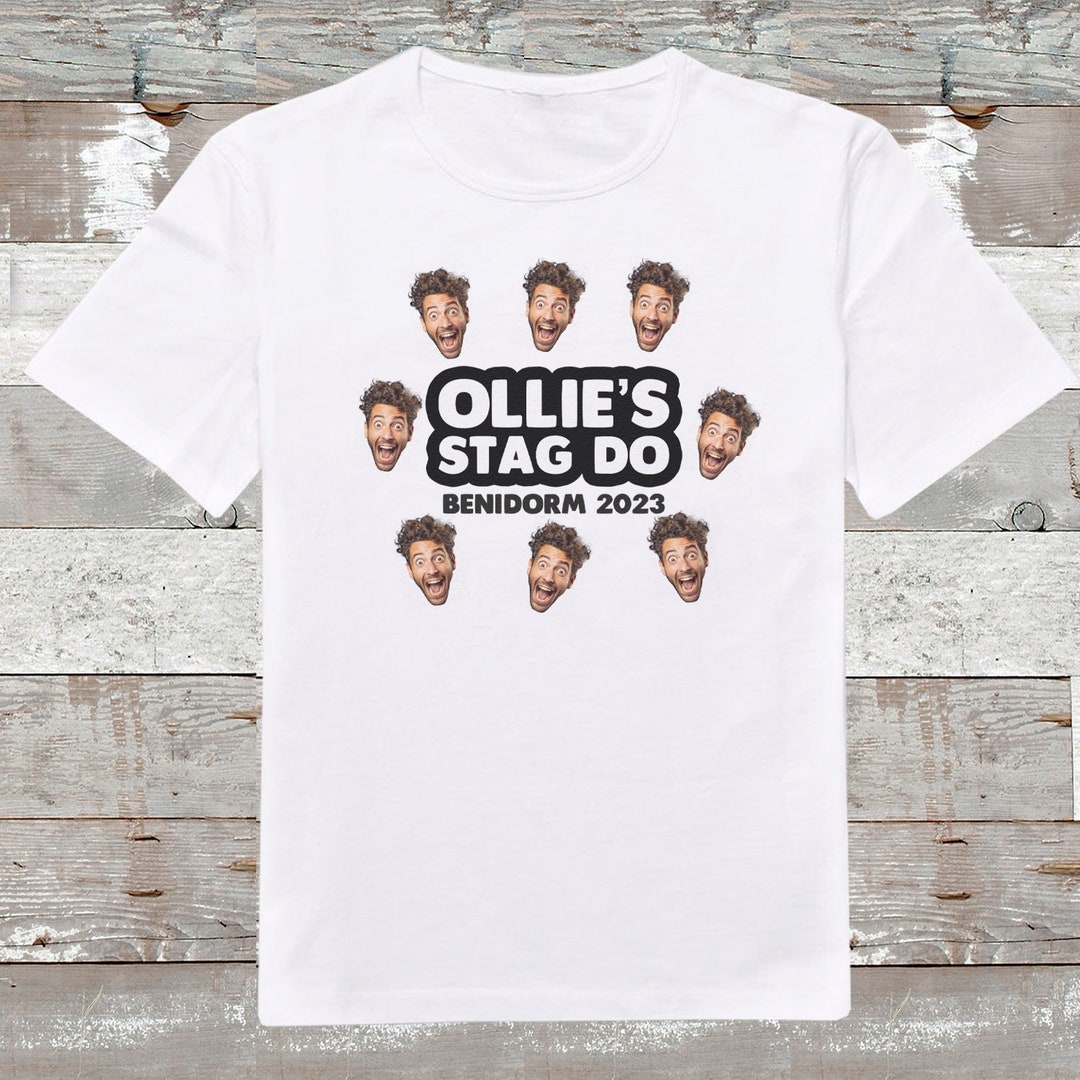 Personalised FACES Stag Do Party T-shirts, It's Game Over, Stag Do Tops ...