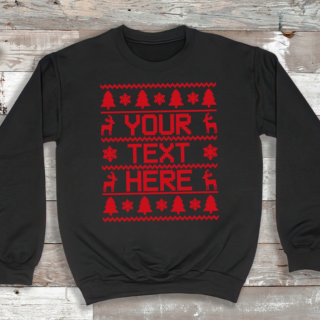 PERSONALISED Christmas Sweater - Adult & Kids Sizes - Unisex Christmas ...