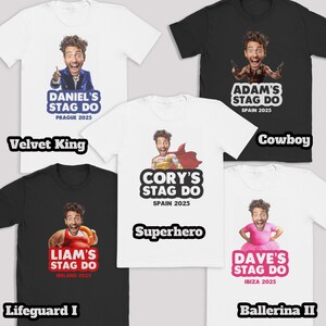 Personalised FACE Stag Do Party T-shirts, It's Game Over, Stag Do Tops ...