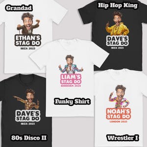 Personalised FACE Stag Do Party T-shirts, It's Game Over, Stag Do Tops ...