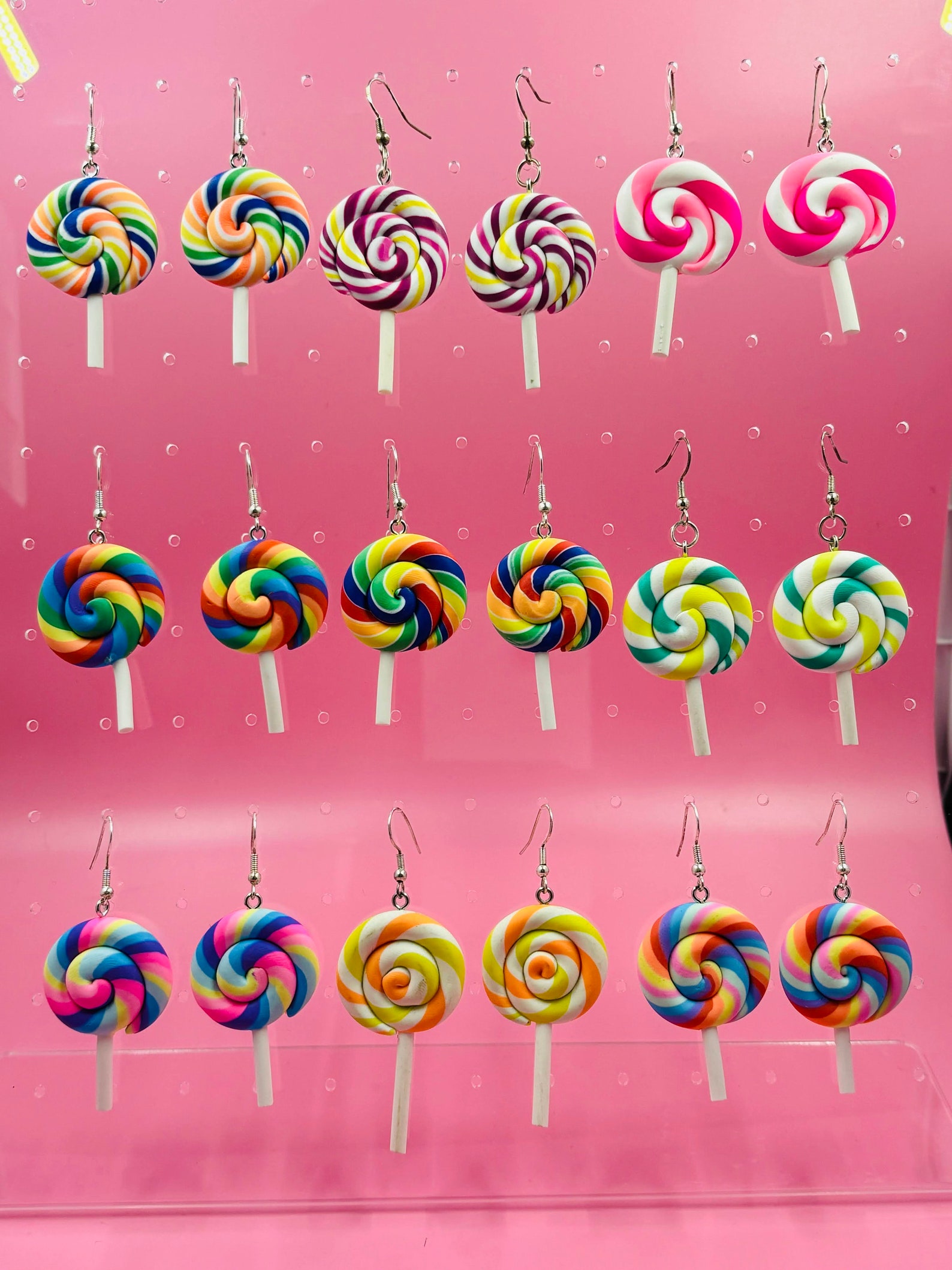 Lollipop Earrings, Swirl Lollipops, Candy Earrings, Kid Earrings, Fun ...