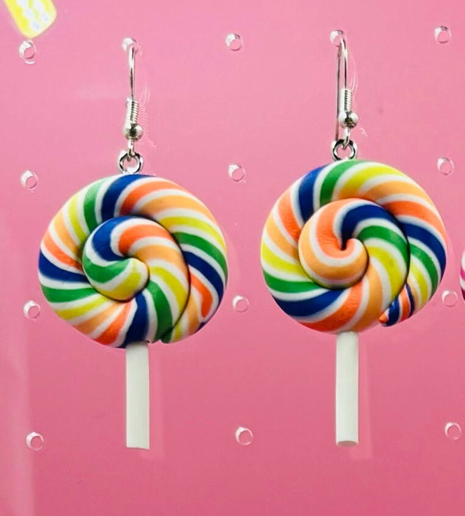 Lollipop Earrings, Swirl Lollipops, Candy Earrings, Kid Earrings, Fun ...
