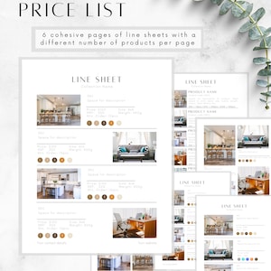 Wholesale Price List Template Line Sheet for Business Shop - Etsy