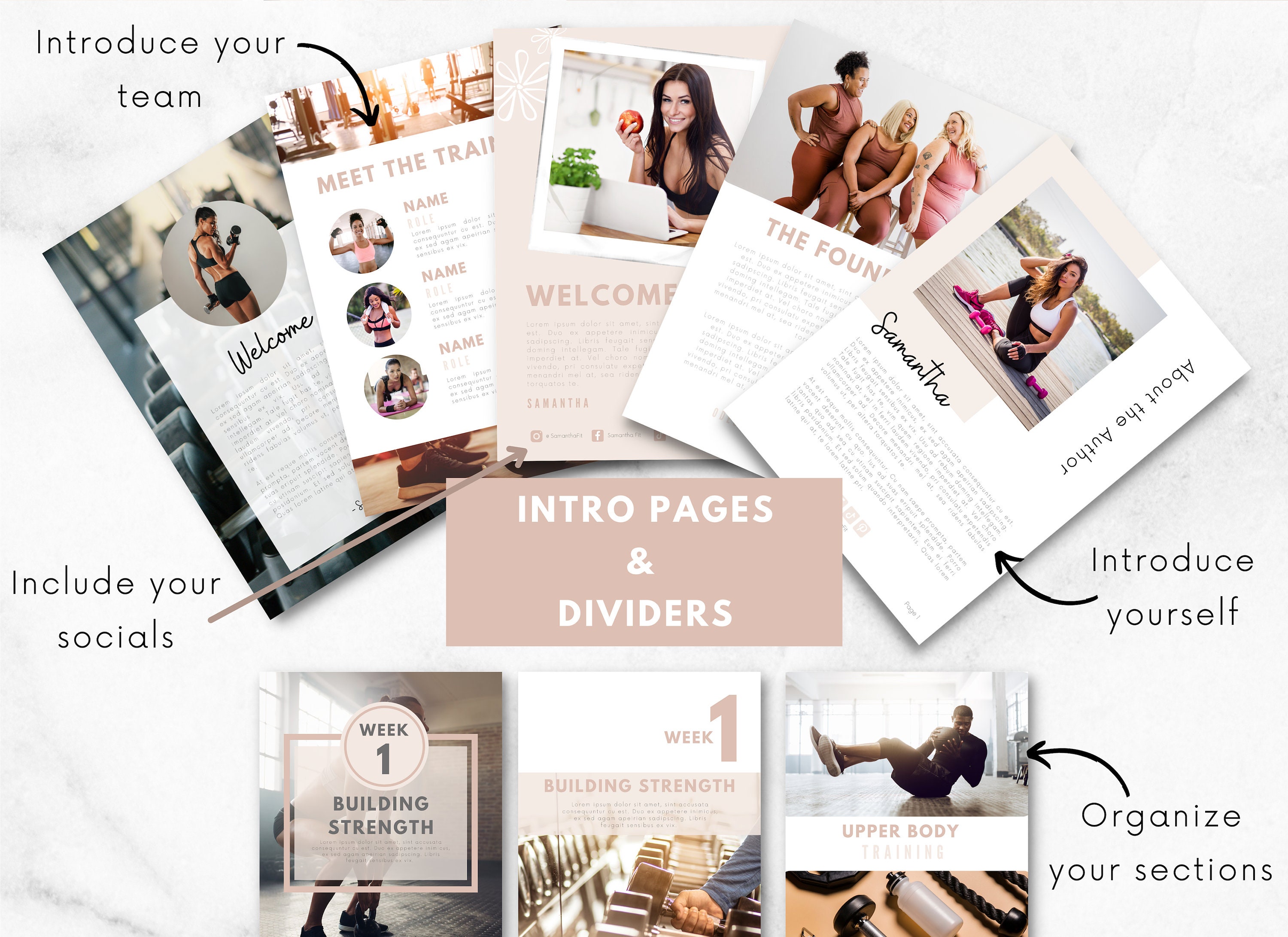 Fitness Ebook Template Fitness Program Planner Nutritionist | Etsy