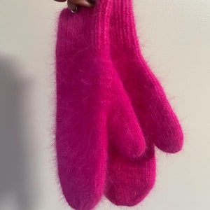 Angora Mittens/ Handknittedmittens/ Winter Mittens - Etsy