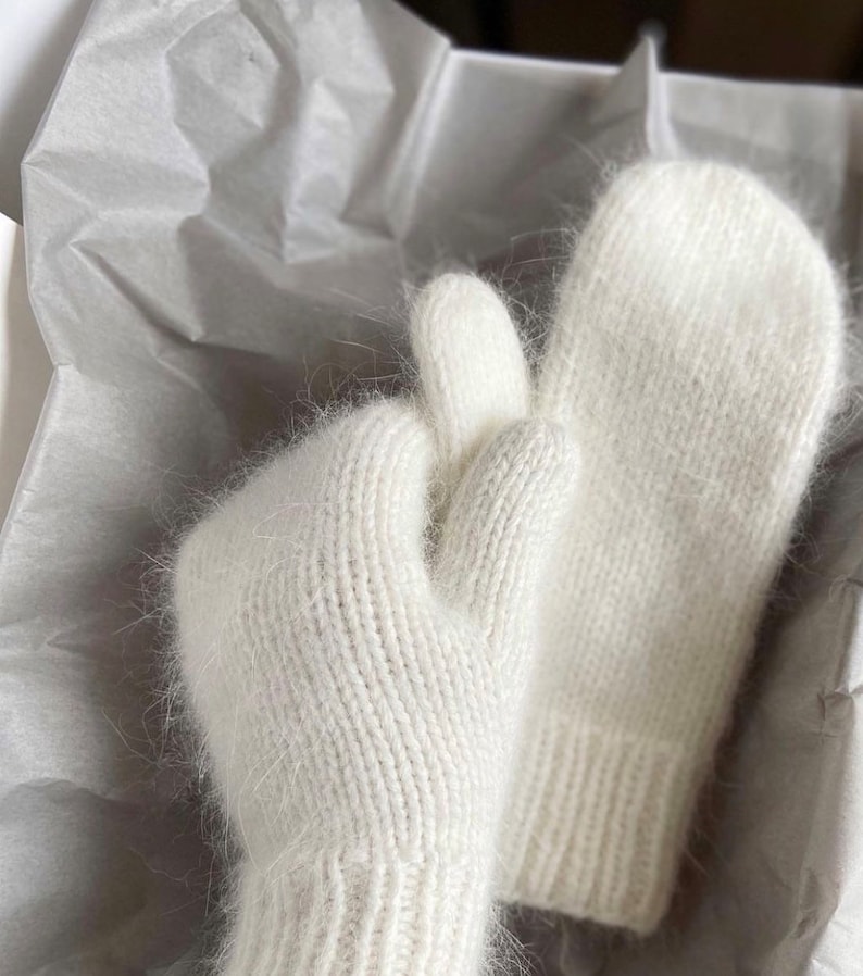 Angora Mittens/ Handknittedmittens/ Winter Mittens - Etsy