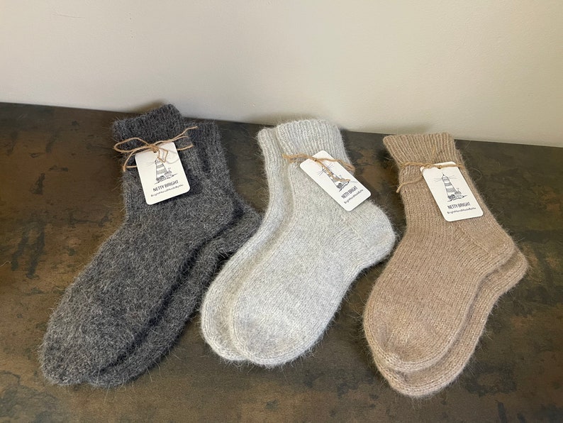 Angora Rabbit Socks/rainy Day Socks/warm Socks/cosy Socks - Etsy