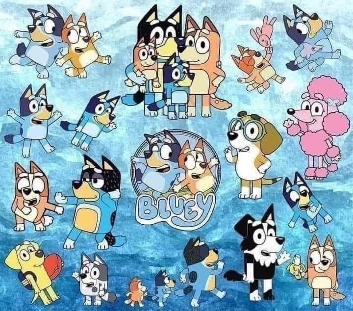 NOT DIGITAL DOWNLOAD Bluey Print Ready to Use Ready to Press Transfer ...