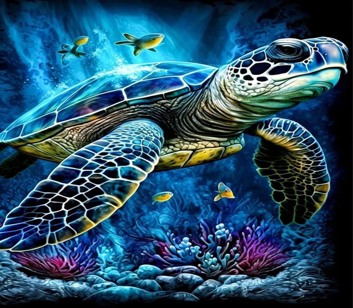 NOT DIGITAL DOWNLOAD Turtles Print Ready to Use Ready to Press Transfer ...