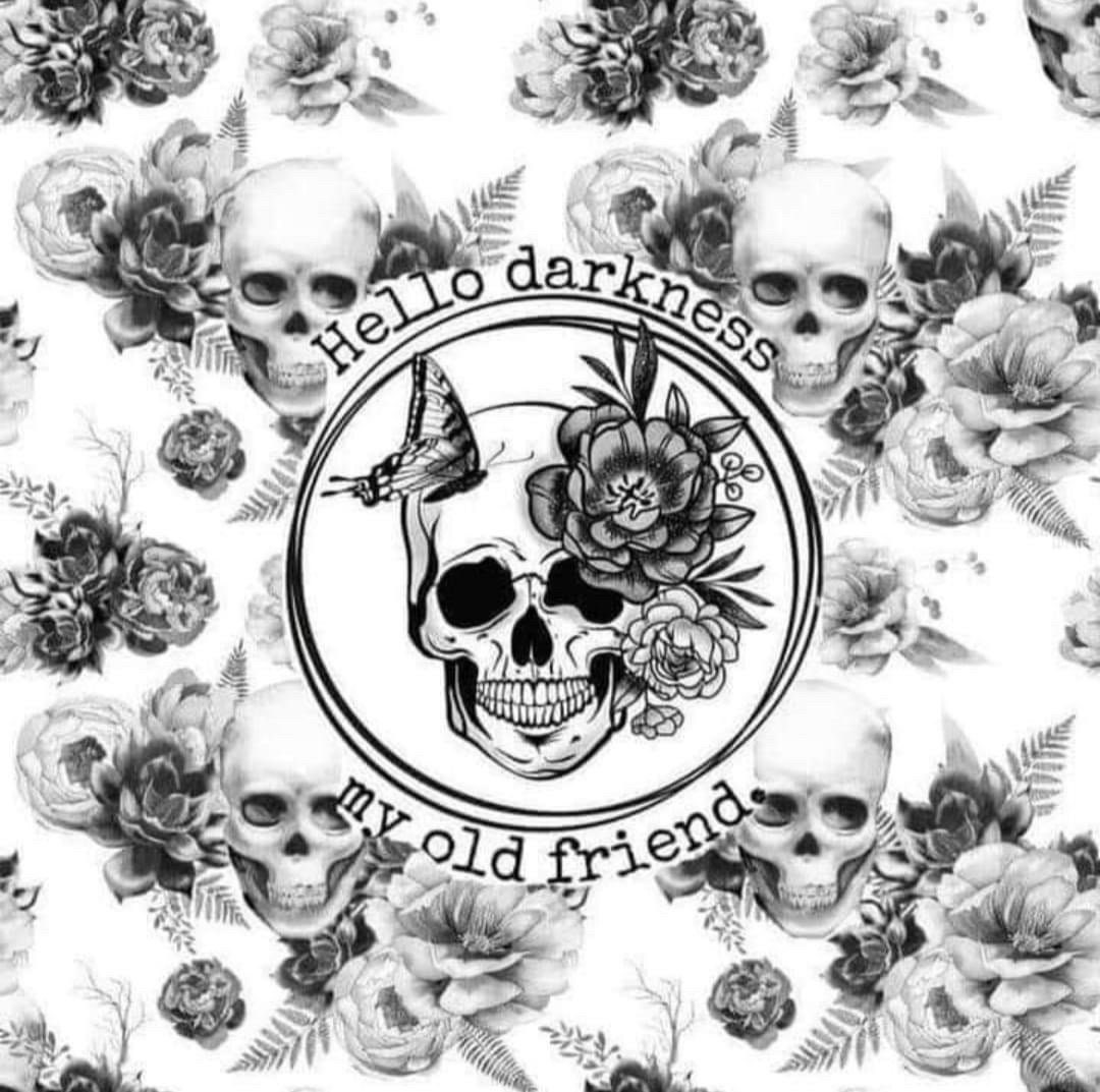 NOT DIGITAL DOWNLOAD Hello Darkness Print Ready to Use Ready to Press ...