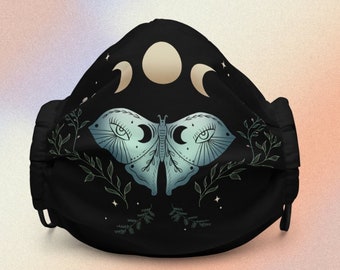 Green Moth Face Mask - Etsy