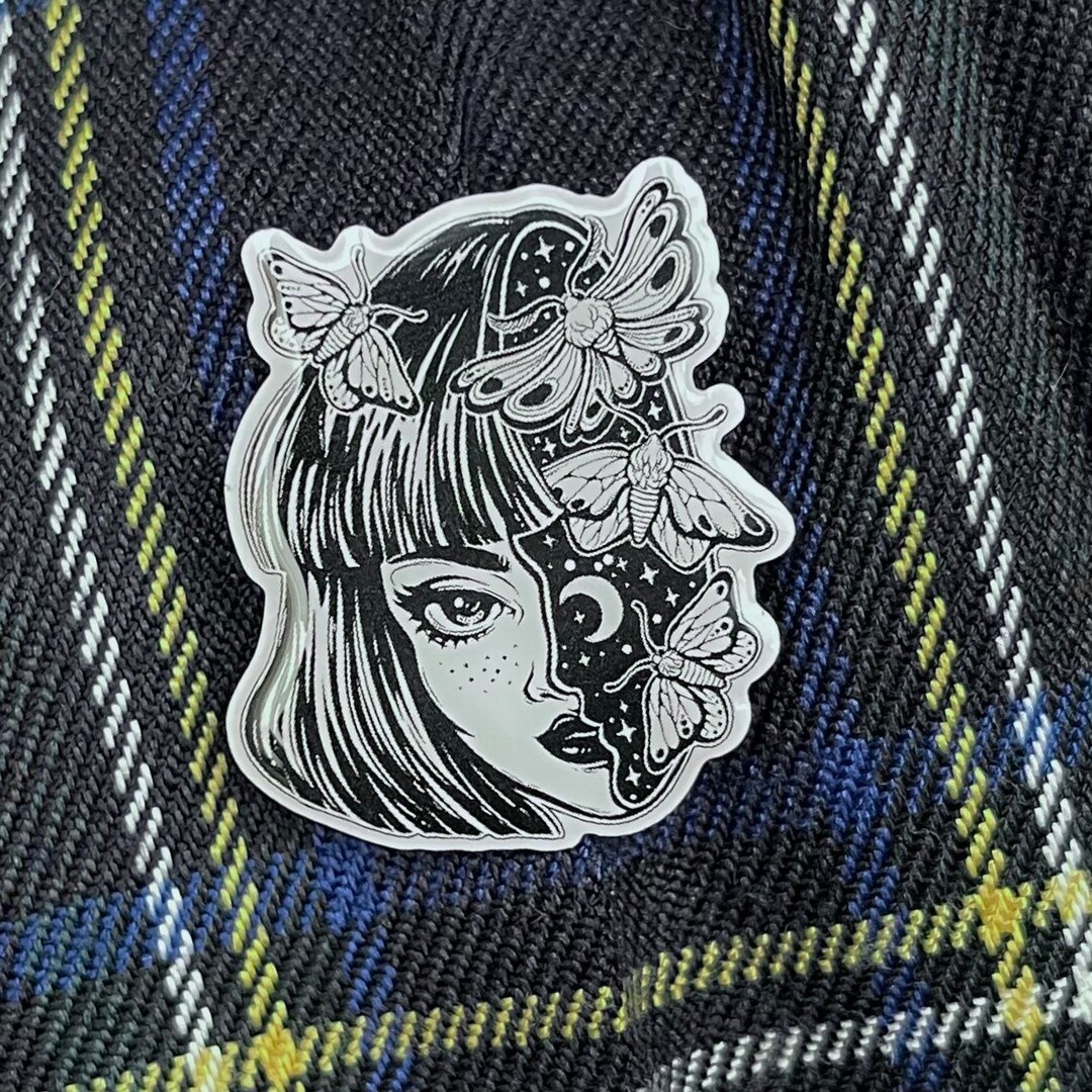 Celestial Moth Girl Pin - Etsy
