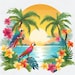 10 Paradise Island Clip Art, Printable Clipart, Jpg, Digital Download ...