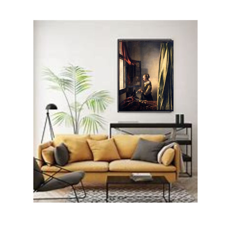 Johannes Vermeer, Girl Reading a Letter by an Open Window, Vintage Art ...