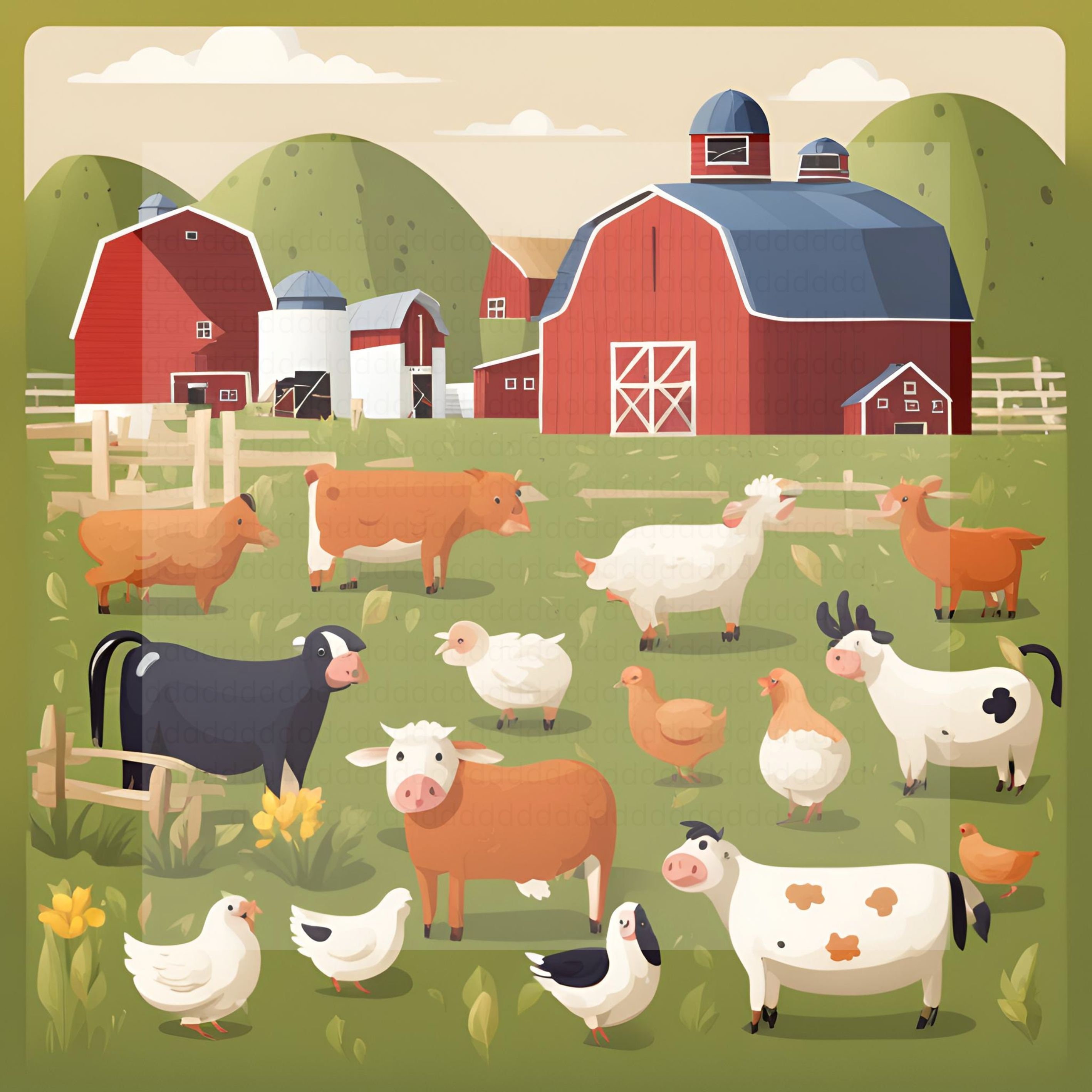 10 Farm Clip Art, Printable Clipart, Jpg, Digital Download ...