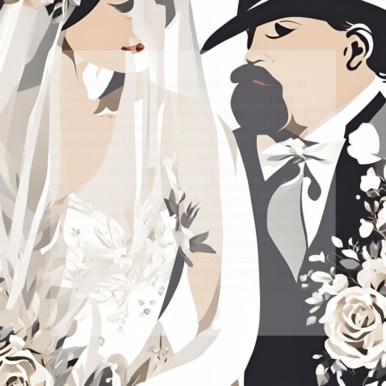 10 Bride and Groom Clip Art, Printable Clipart, Jpg, Digital Download ...