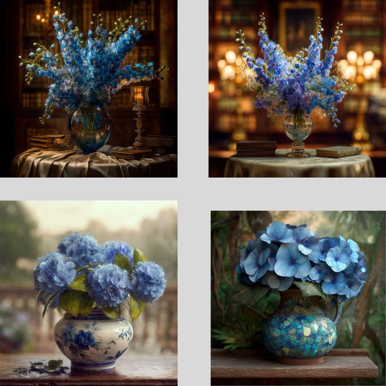 12 Vase and Flowers Clip Art Downloads, Digital, Jpg - Etsy