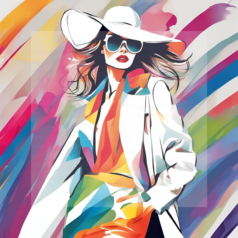 10 Fashion Model Clip Art, Printable Clipart, Jpg, Digital Download ...