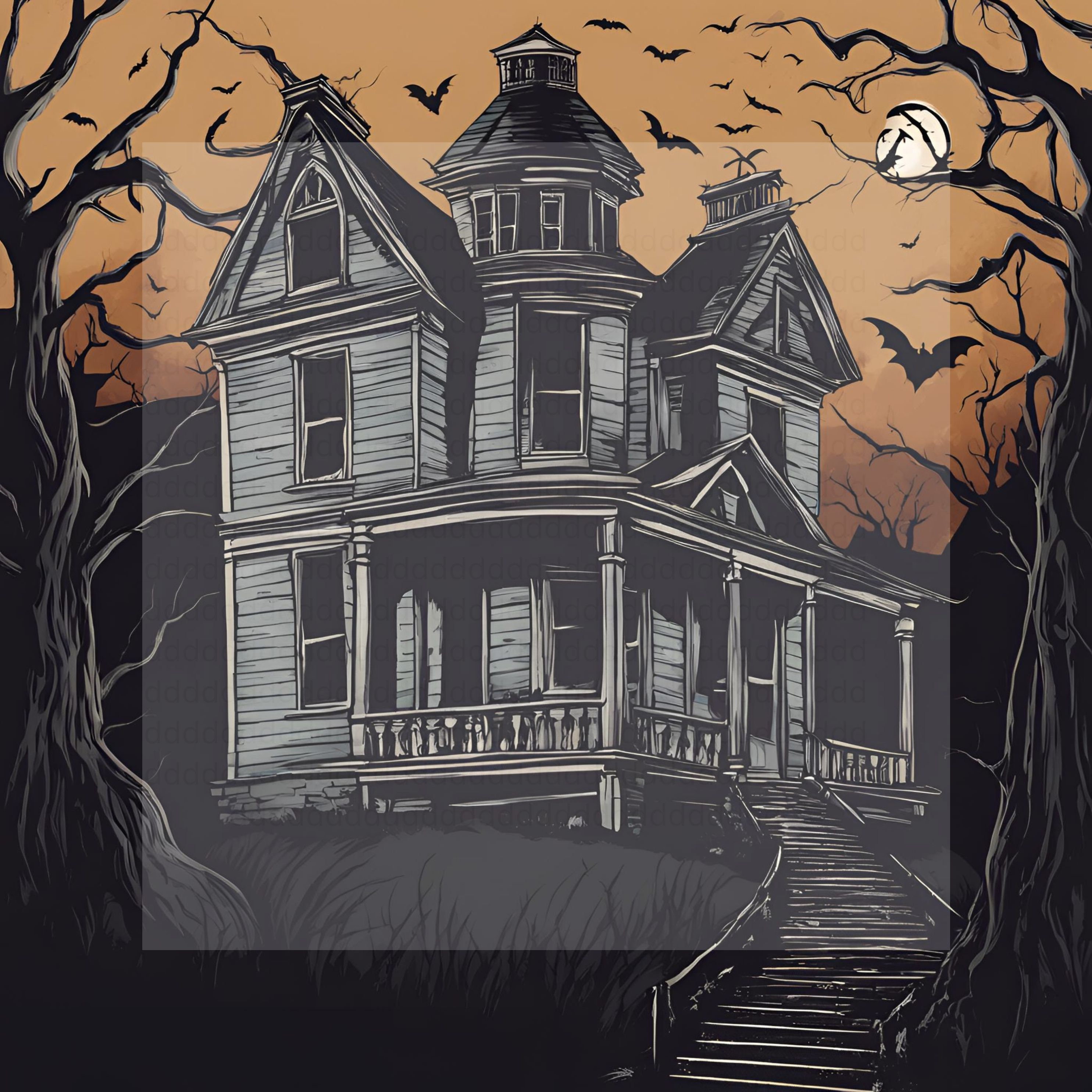 10 Haunted House Clip Art, Printable Clipart, Jpg, Digital Download ...