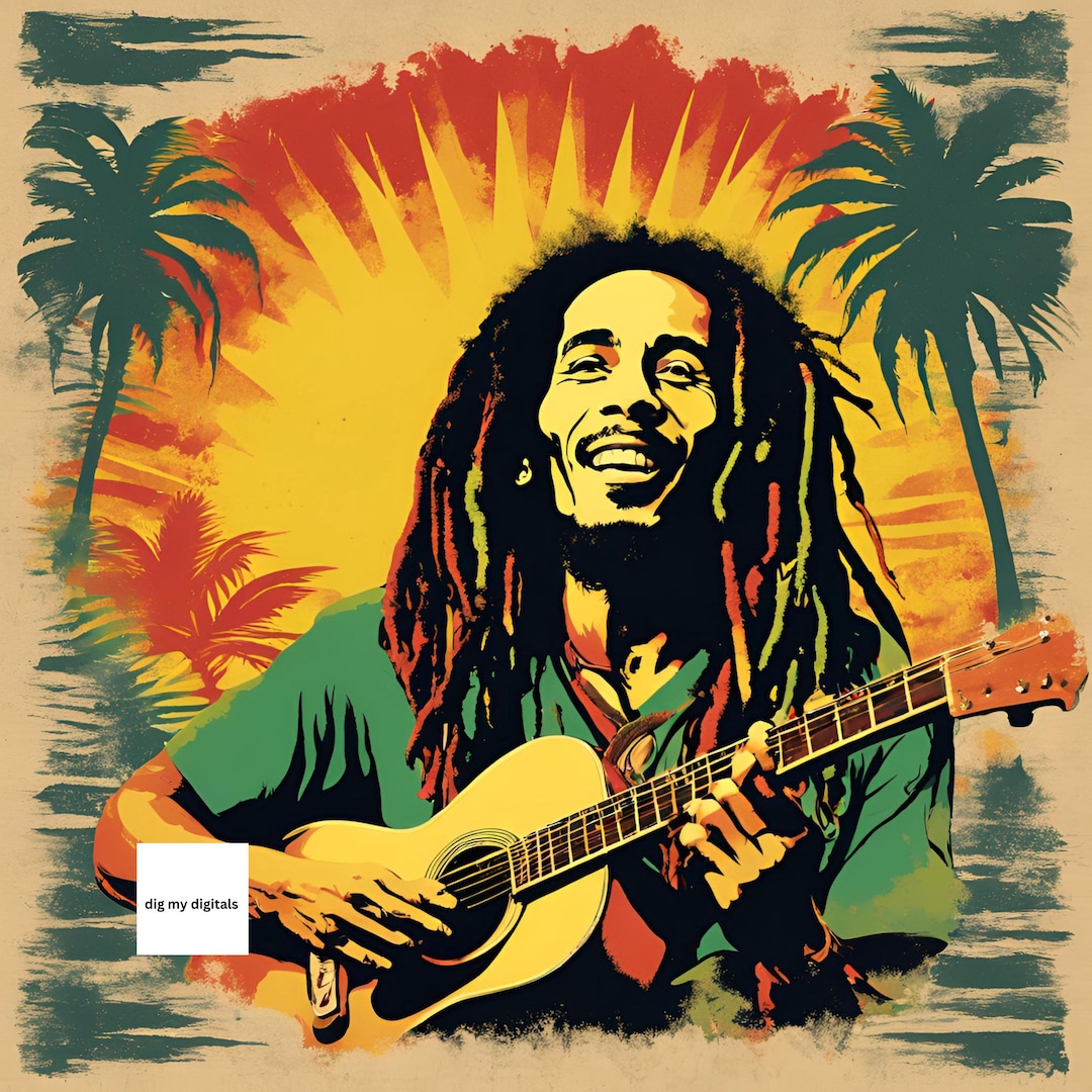 8 Bob Marley Clip Art, Printable Clipart, Jpg, Digital Download ...