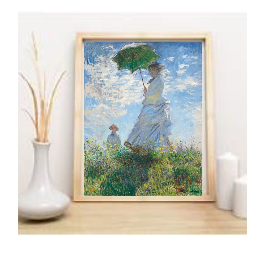 Claude Monet, Madame Monet and Her Son, Vintage Art Print, Digital ...