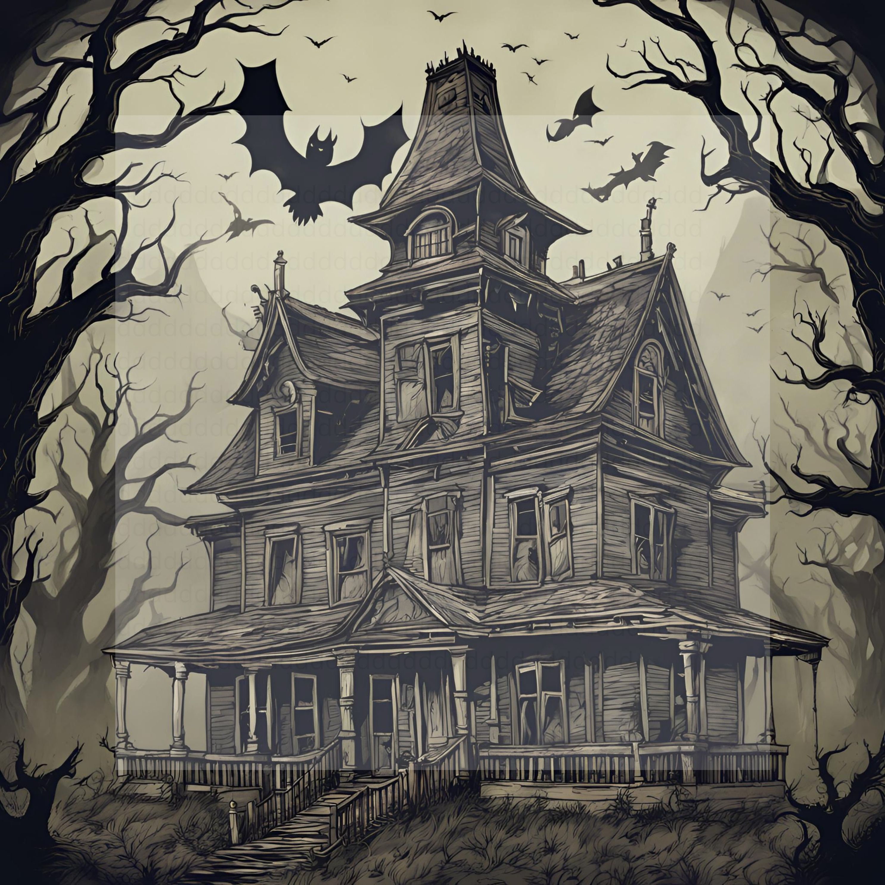 10 Haunted House Clip Art, Printable Clipart, Jpg, Digital Download ...