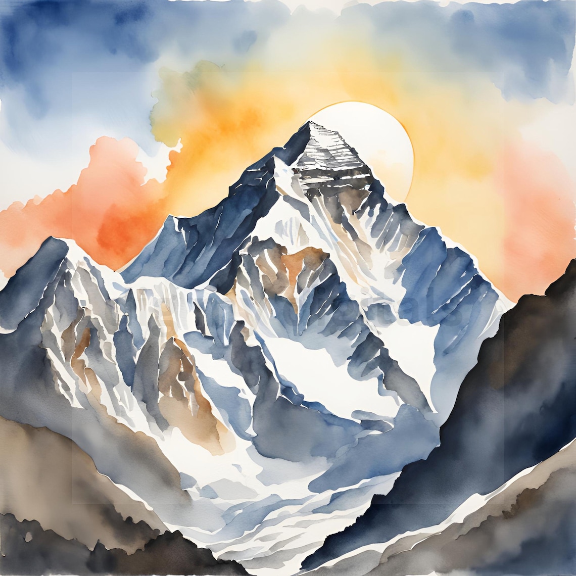 8 Mt Everest Clip Art, Printable Clipart, Jpg, Digital Download ...